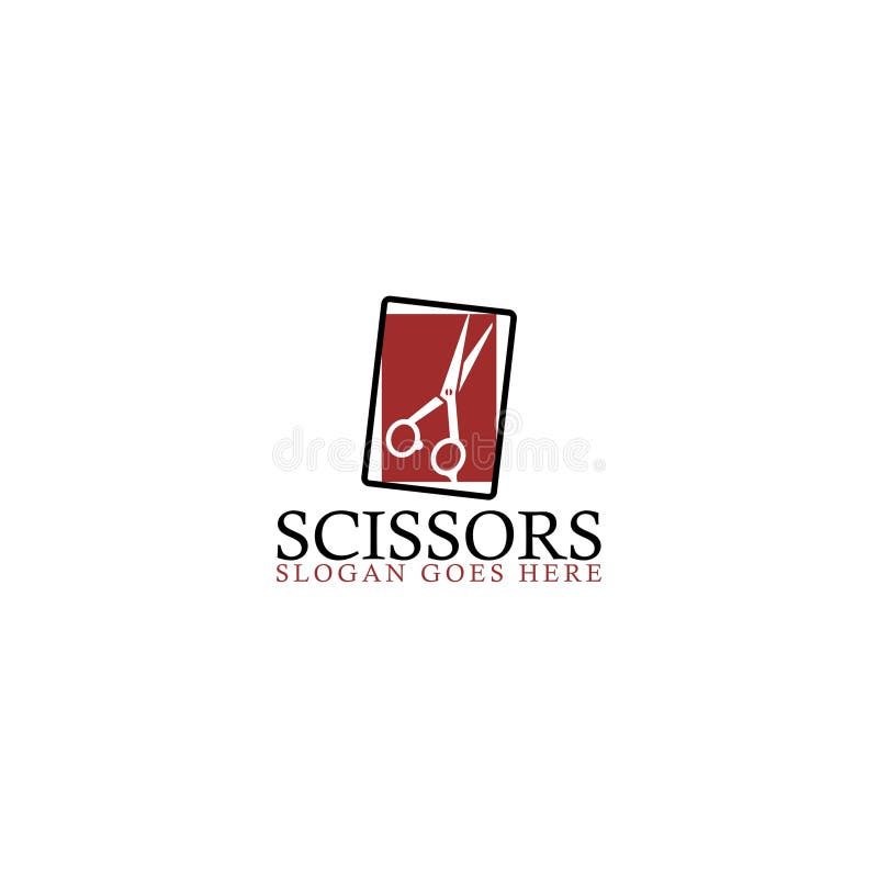 Scissors Logo. Simple Barber Shop Design Isolated on White Background ...