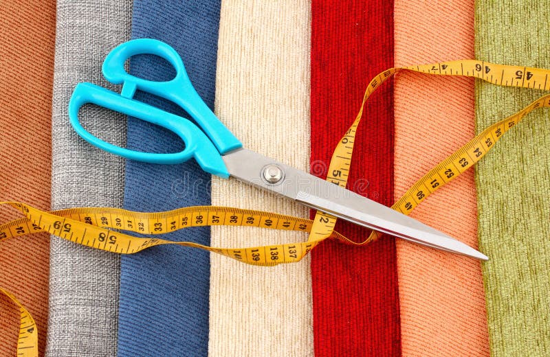 Scissors and Measuring Tape Stock Photo - Image of retail, fold: 23227596