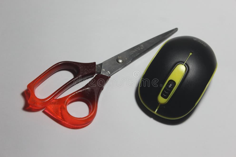 Scissors and mouse stock image. Image of goggles, iron - 254953049