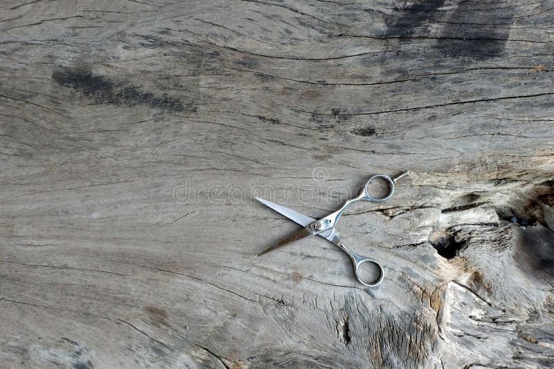 Scissors on old wood stock photo. Image of texture, outdoor - 88018744