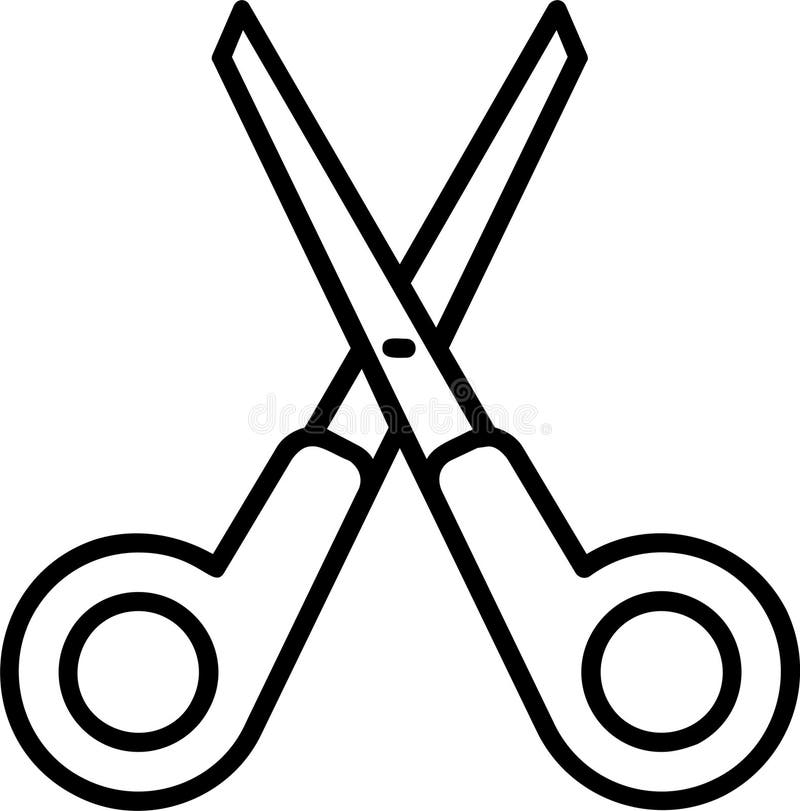 Scissors Outline Vector Icon Stock Vector - Illustration of home ...