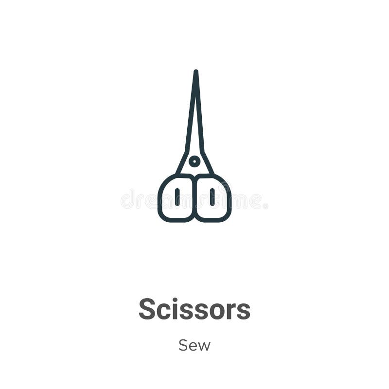 Scissors Outline Vector Icon. Thin Line Black Scissors Icon, Flat ...