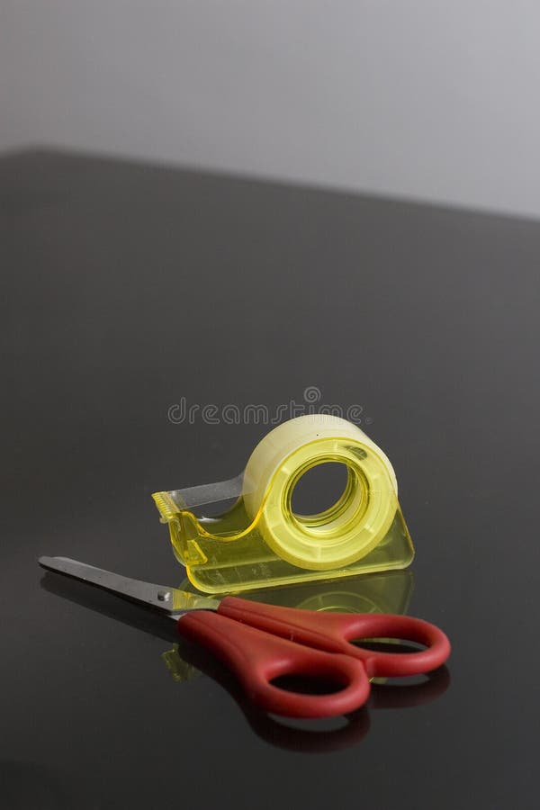 Scissors and paper tape stock image. Image of utensils - 15066829