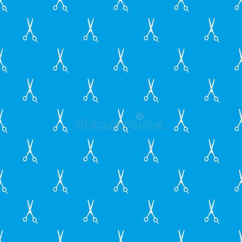 Vector Seamless Black and White Scissors Pattern Background Stock ...