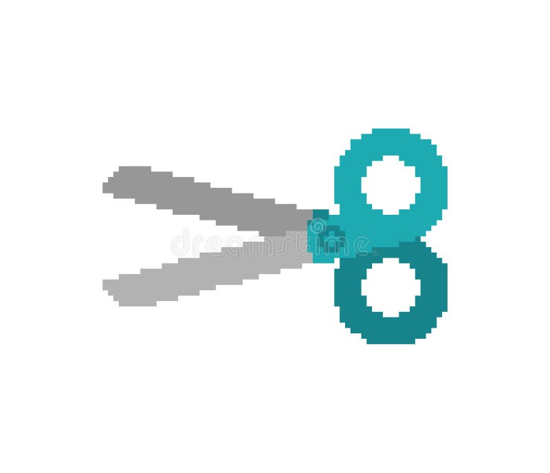 Scissors Pixel Art Isolated. Vector Illustration Stock Vector ...
