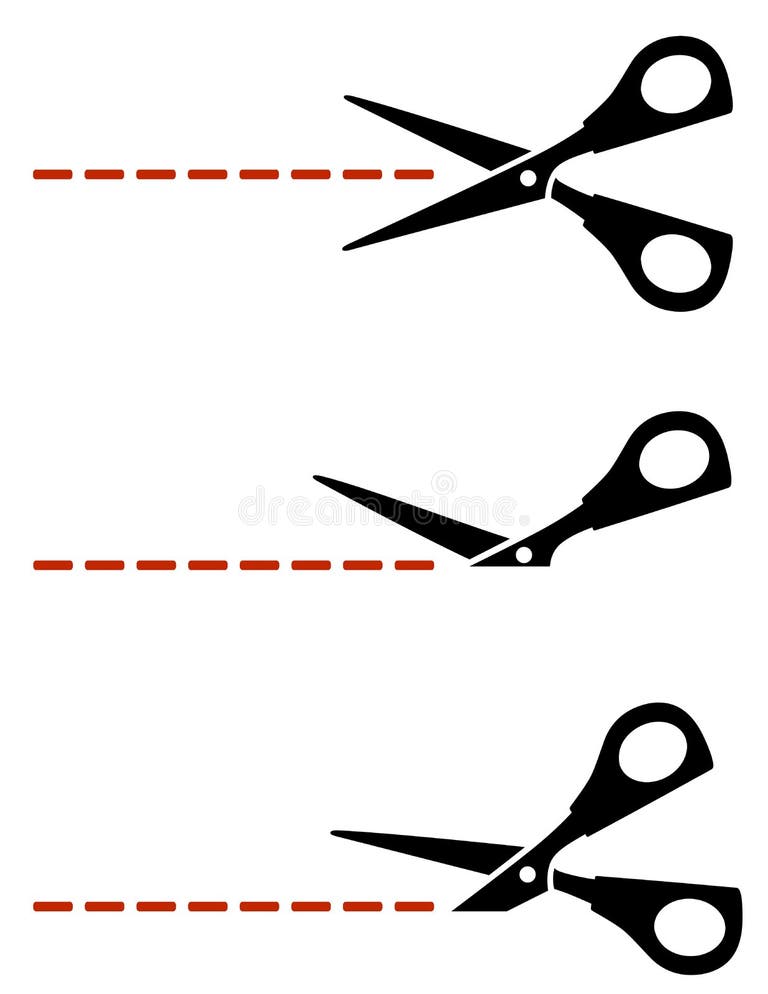Scissor Cut Lines Stock Illustrations – 600 Scissor Cut Lines Stock ...
