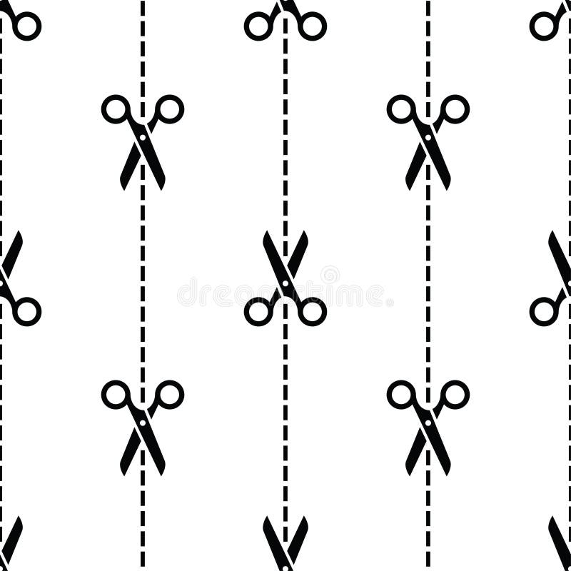 Scissors seamless pattern stock vector. Illustration of black - 90739717