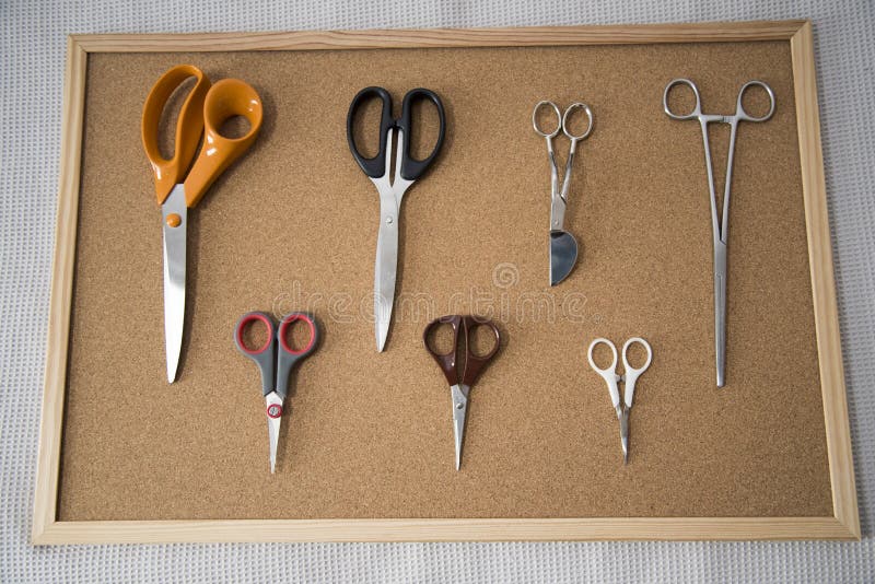 Scissors set stock photo. Image of hairdresser, board - 134234864