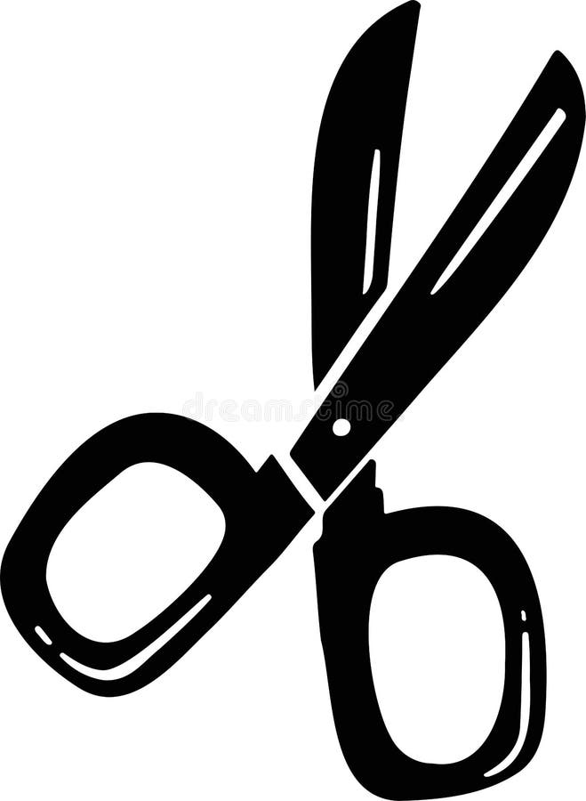 Scissors for Sewing, Embroidery Symbol Hand Drawn Icon Stock Vector ...
