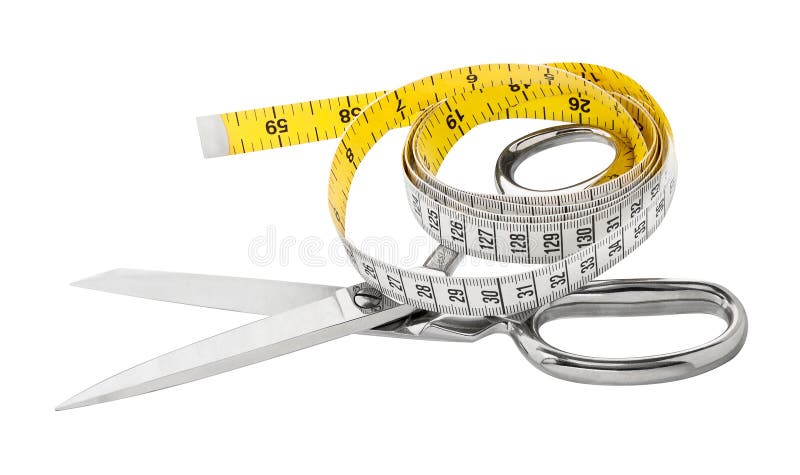 Scissor and measuring tape stock image. Image of home - 6584363