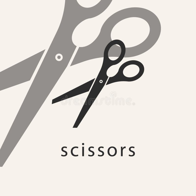 Scissors Silhouette Design Logo Vector Stock Vector - Illustration of ...