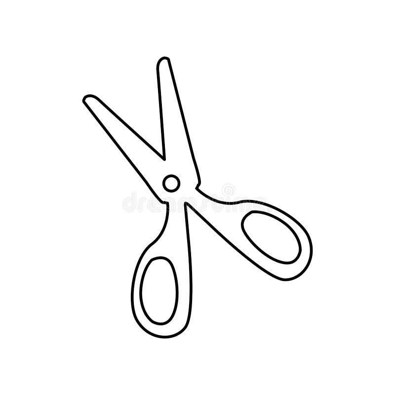 Scissors simple icon image stock vector. Illustration of clipart - 79460476