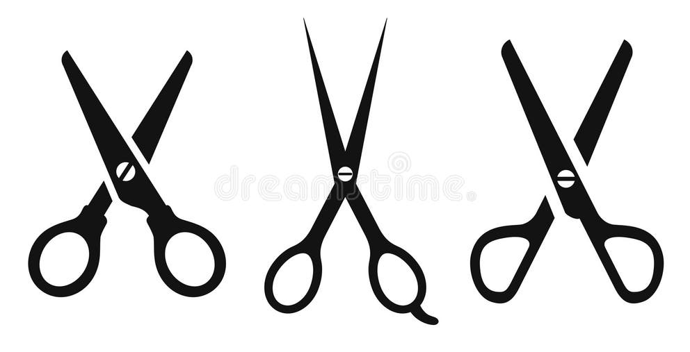 Scissors Simple Silhouette Vector Icon Stock Vector - Illustration of ...