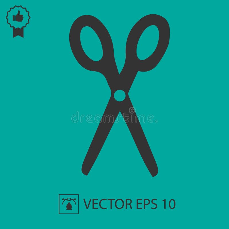 Scissors Simple Vector Icon Eps 10. Simple Isolated Illustration Stock ...