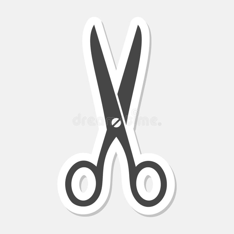 Scissors stickers stock vector. Illustration of green - 83737553