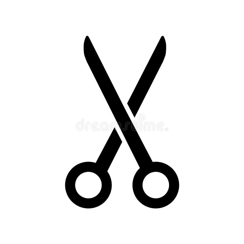 Scissors Symbol Isolated on White Background. Vector Illustration. EPS ...