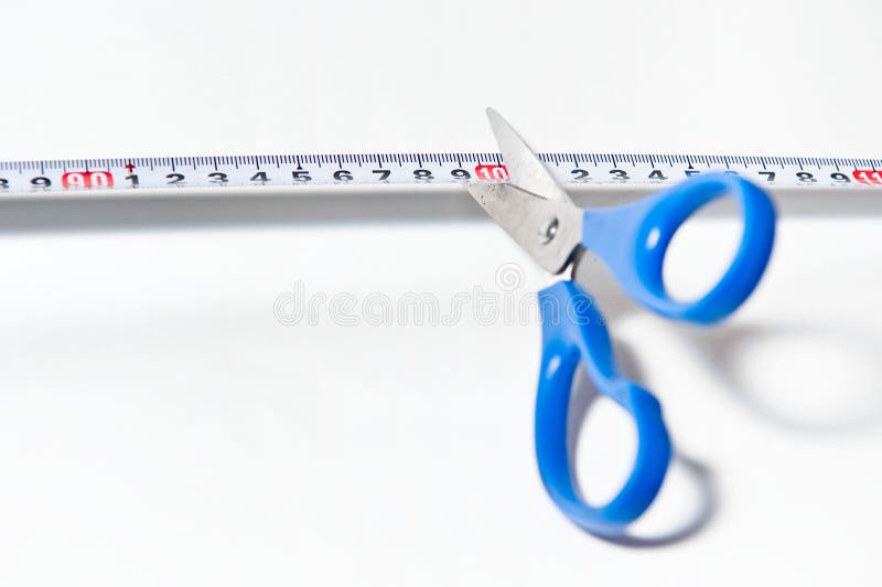 Scissors and tape measure stock image. Image of exactness - 12199959