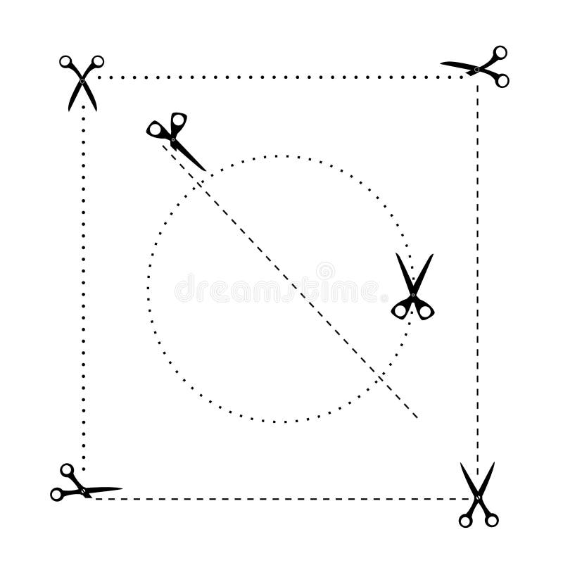 Scissors template stock vector. Illustration of isolated - 14416082