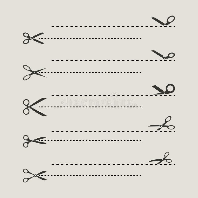 Scissors Templates stock vector. Illustration of dash - 35024699