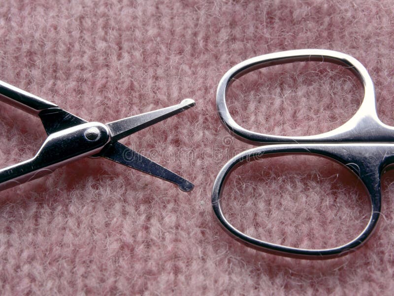 Scissors On Textured Pink Background Picture. Image: 5286117