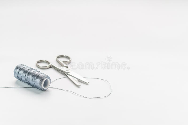 Scissors and thread stock image. Image of exact, scissors - 61988771