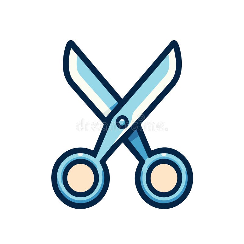 Scissors Tool Icon Vector Illustration Isolated on White Background ...