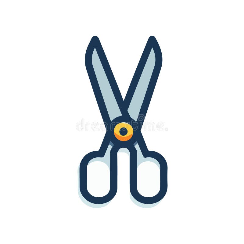 Scissors Tool Icon Vector Illustration Isolated on White Background ...