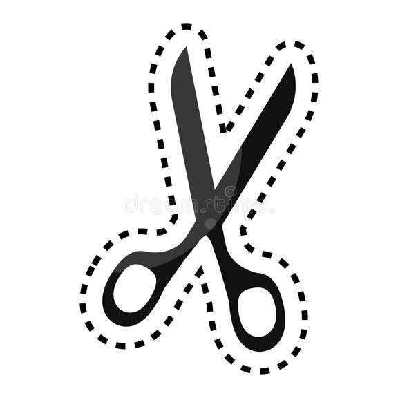Scissors Tool Isolated Icon Stock Illustration - Illustration of salon ...