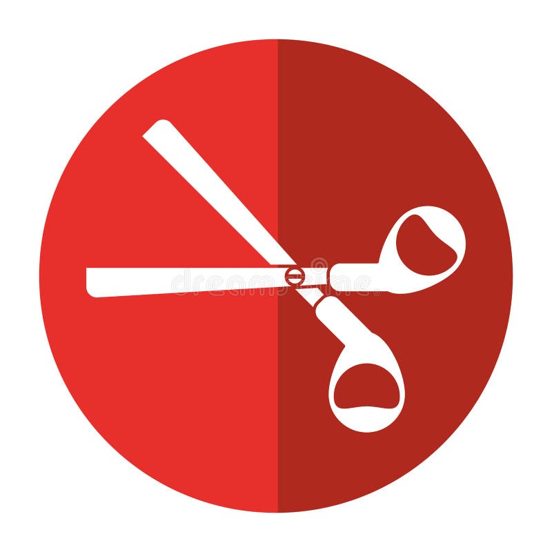 Scissors Tool School Icon Shadow Stock Vector - Illustration of ...