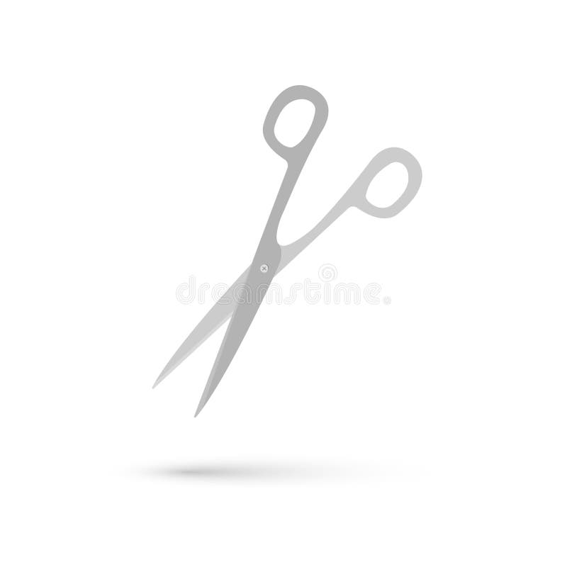 Scissors Vecor Symbol Isolated on White Backround Stock Illustration ...