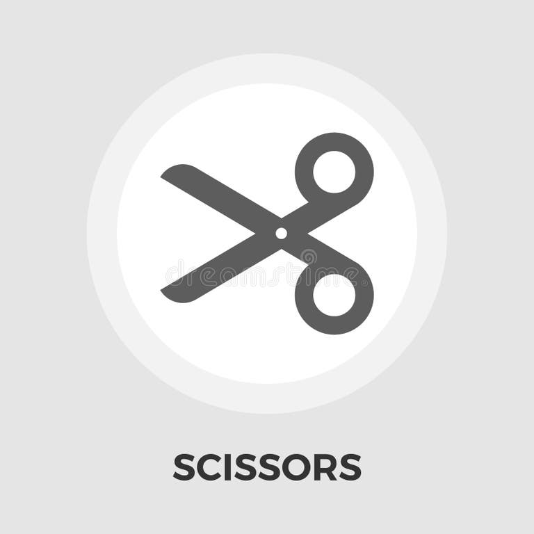 Simple Flat Design Haircut Scissors Icon Illustration Stock Illustrations – 1,383 Simple Flat ...