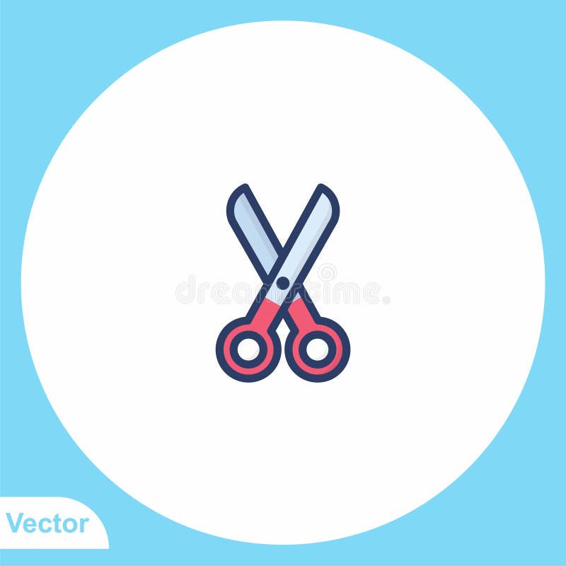 Scissors Vector Icon Sign Symbol Stock Illustration - Illustration of ...