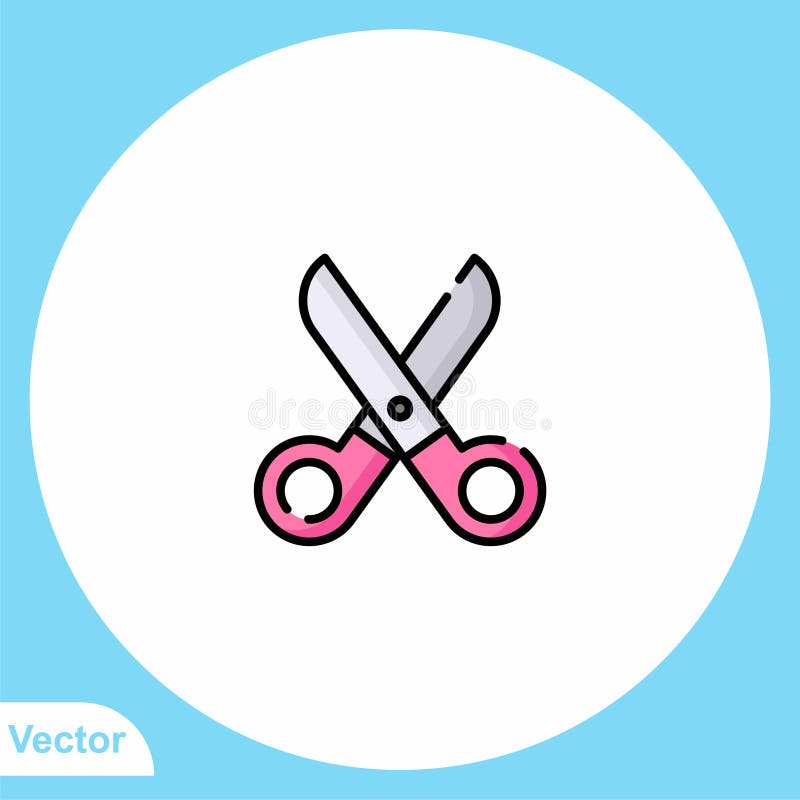 Scissors Vector Icon Sign Symbol Stock Illustration - Illustration of ...