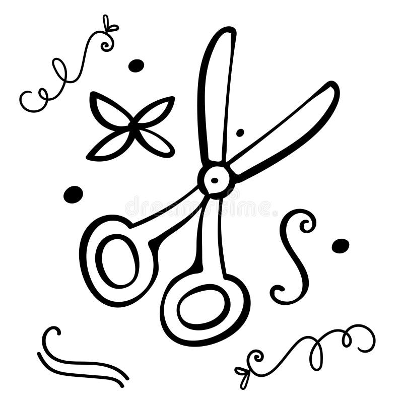 Cartoon Scissors Cutting Hair Stock Illustrations – 637 Cartoon ...