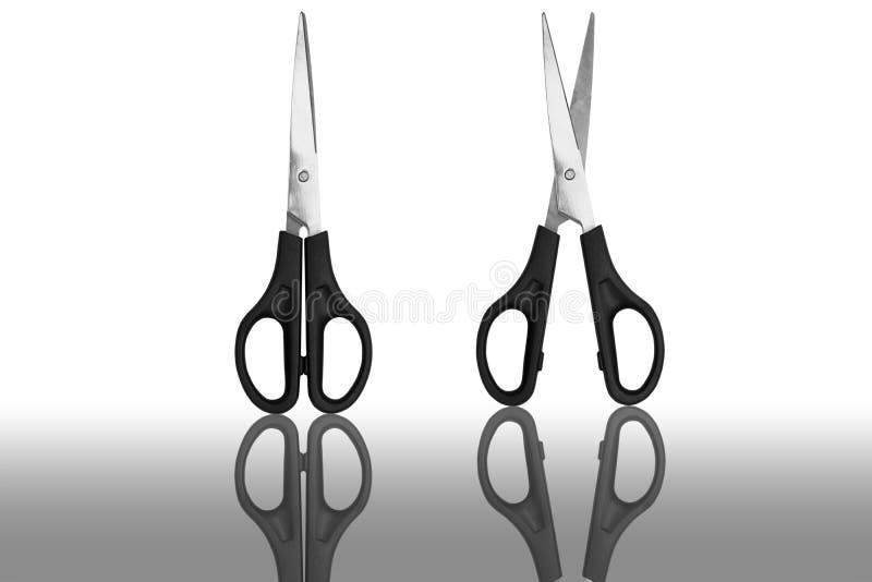 Scissors on White Background Stock Image - Image of cutting, closeup ...