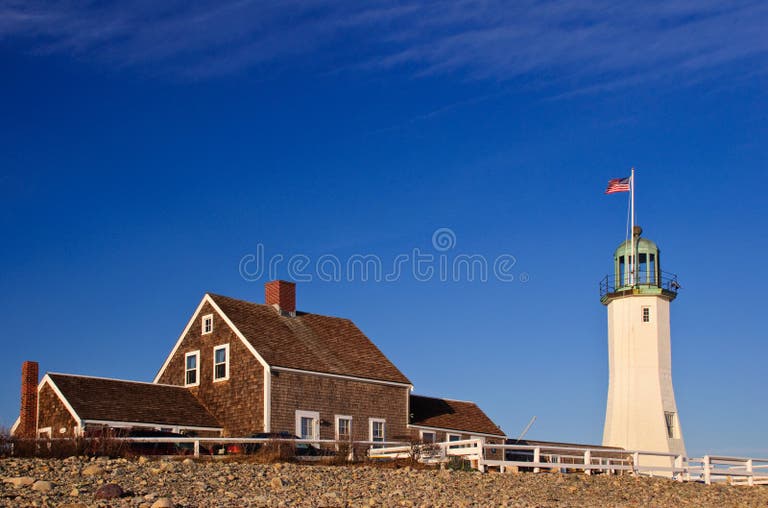 Scituate Lighthouse stock photo. Image of guide, rocky - 22701124