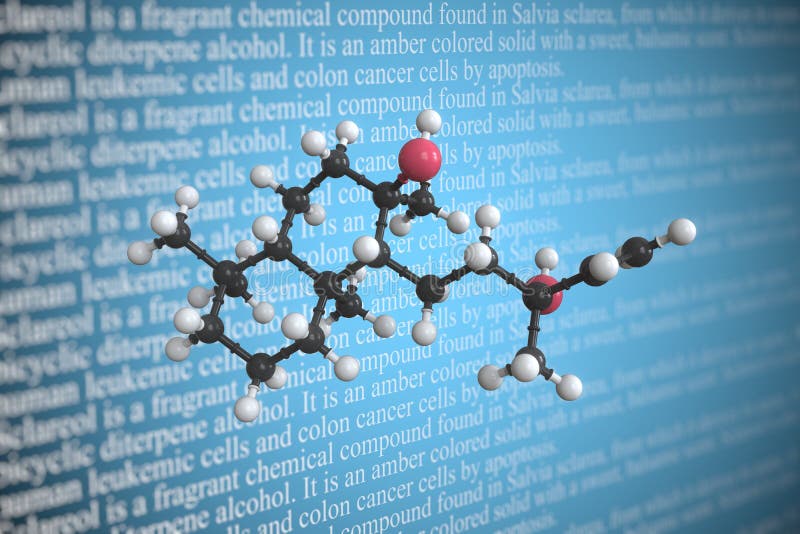 Sclareol Molecule Made with Balls, Scientific Molecular Model. 3D ...