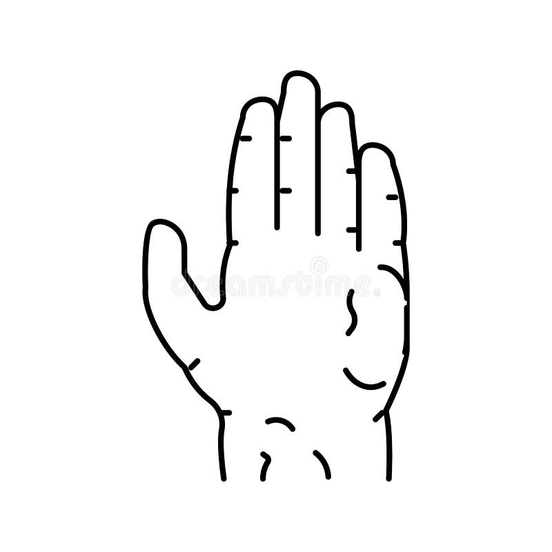 Scleroderma Skin Disease Line Icon Vector Illustration Stock Vector ...