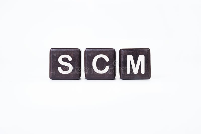 SCM Short for Supply Chain Management. SCM Assembled from Cubes on a ...