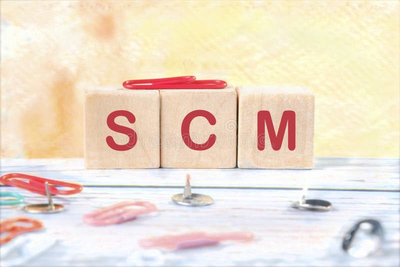 SCM Short for Supply Chain Management. SCM Assembled from Cubes on a ...