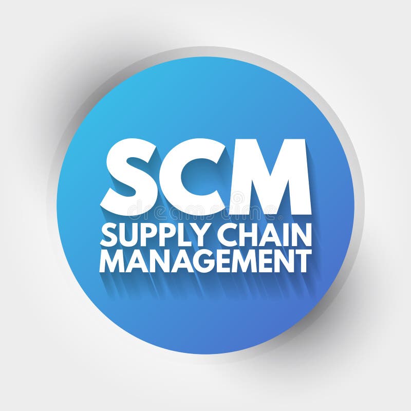 SCM - Supply Chain Management Acronym, Business Concept Background ...