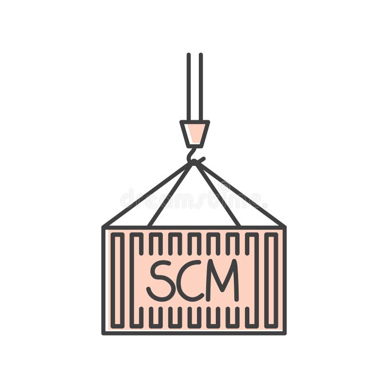 SCM Supply Chain Management Business Concept Stock Vector ...