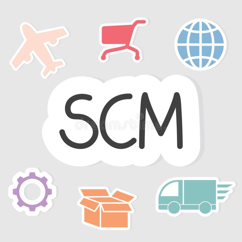 SCM Supply Chain Management Business Concept Stock Vector ...