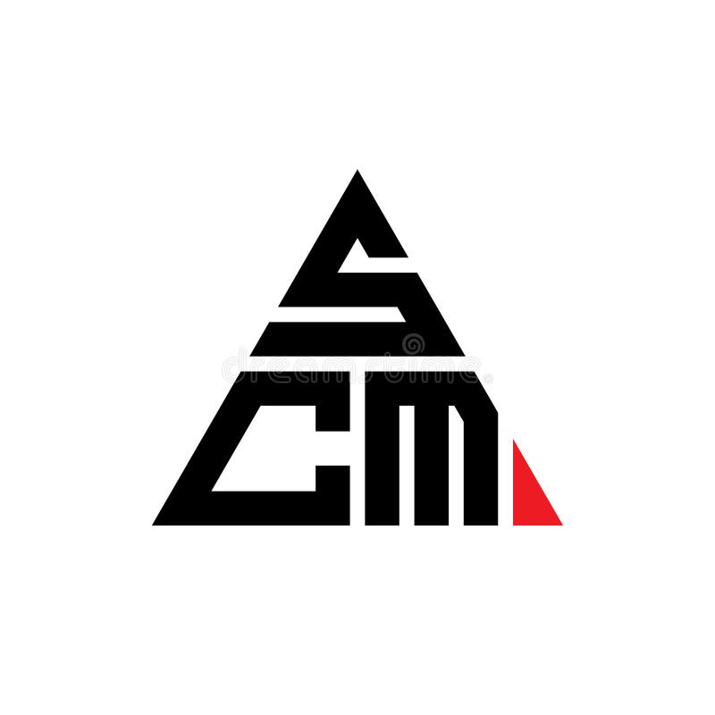 SCM Triangle Letter Logo Design with Triangle Shape. SCM Triangle Logo ...