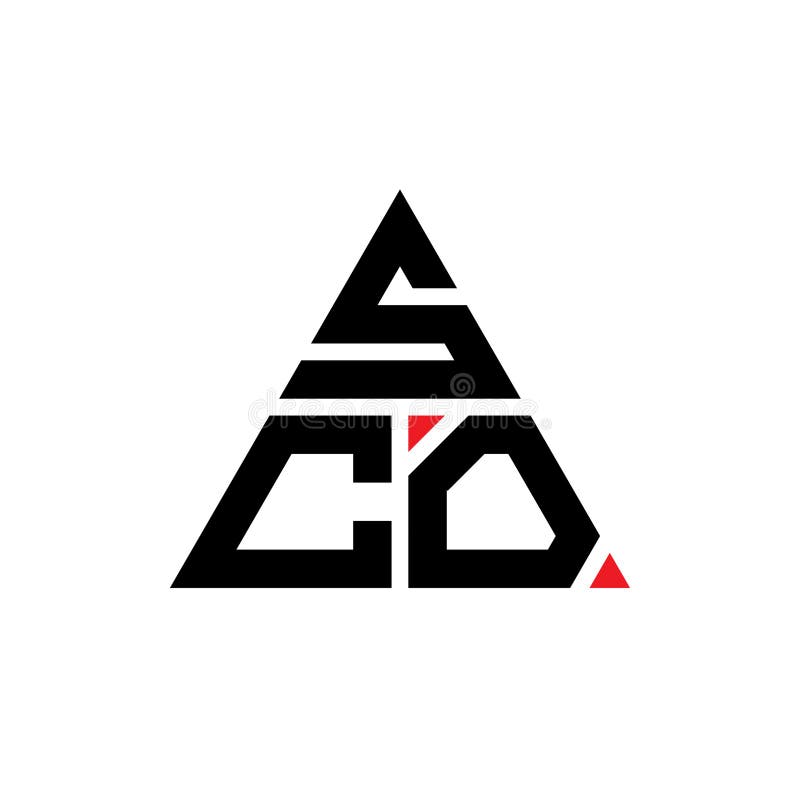 SCO Triangle Letter Logo Design with Triangle Shape. SCO Triangle Logo ...