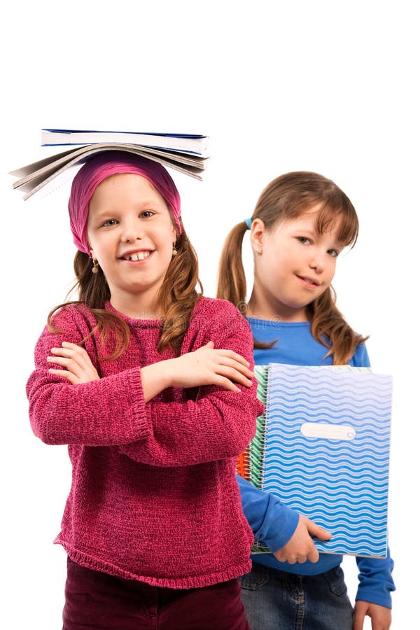 Scolare con i quaderni immagine stock. Immagine di goda - 13183595