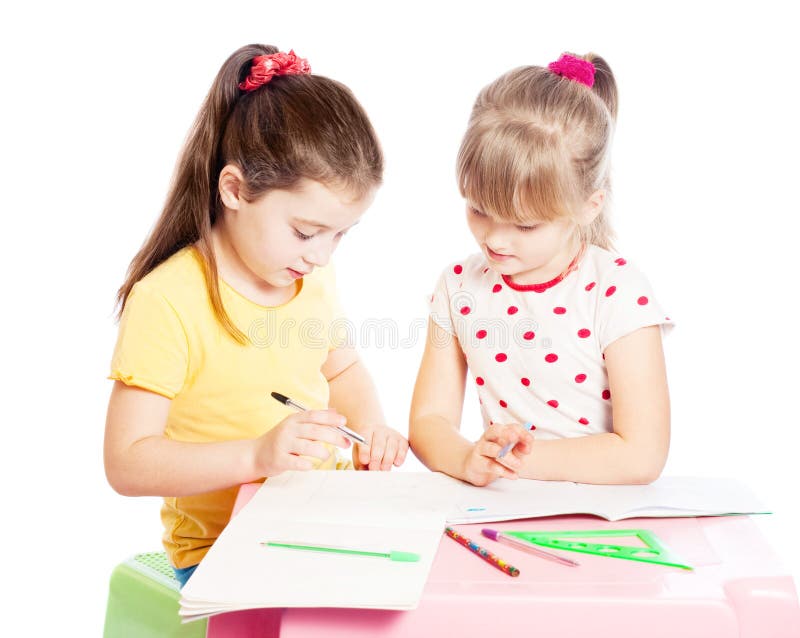 Scolare isolate su bianco fotografia stock. Immagine di vernice - 24672132