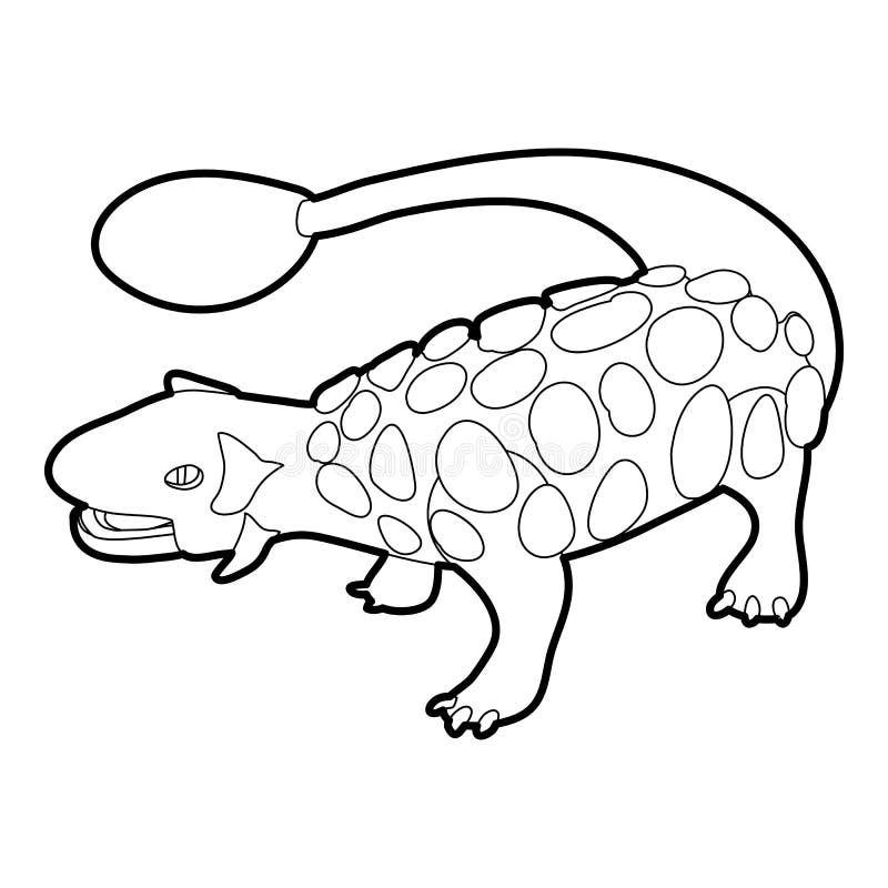 Scolosaurus ikony kontur ilustracja wektor. Ilustracja złożonej z ...