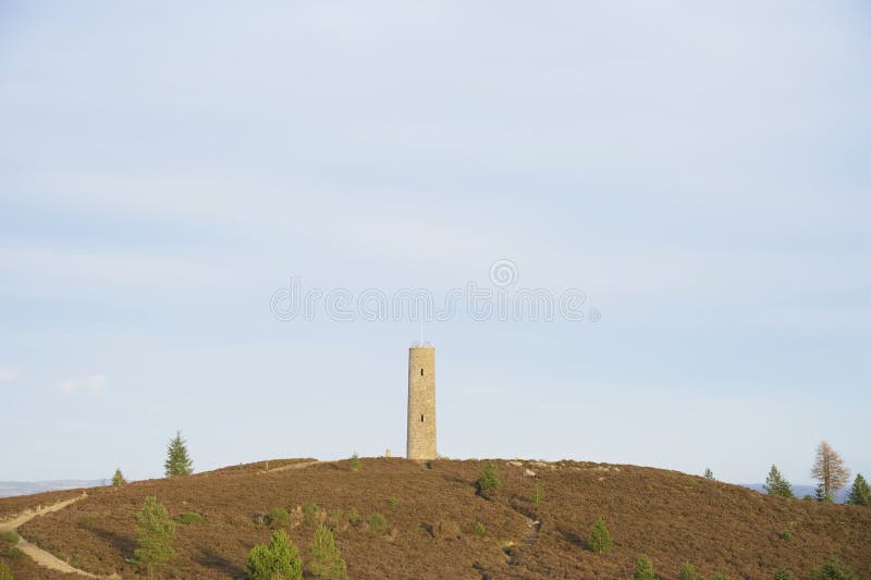 Scolty Hill Tower in Banchory during Sunset Stock Photo - Image of ...