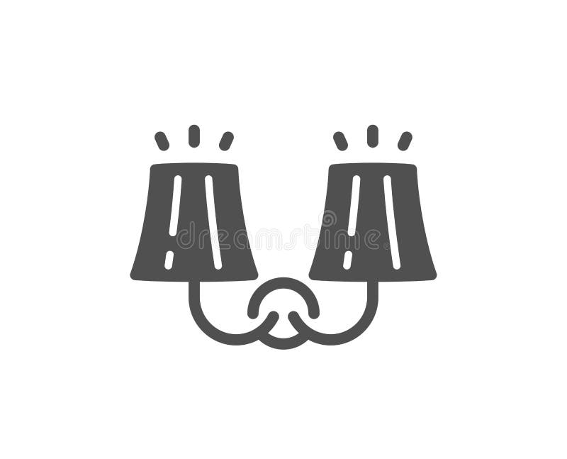 Sconce Light Icon. Wall Lamp Sign. Vector Stock Vector - Illustration ...
